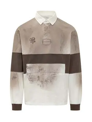 WOC Striped Polo Shirt With Collar