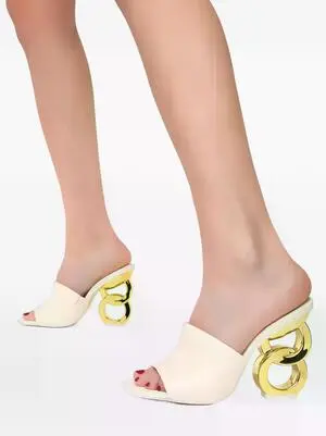 KAT MACONIE Ebba Chain-link Heel Sandals - White