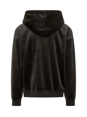 Y3 Zip-front Velvet Hoodie