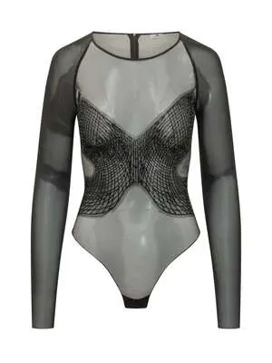 ELISABETTA FRANCHI Elisabetta Franchi Embroidered Long Sleeve Top
