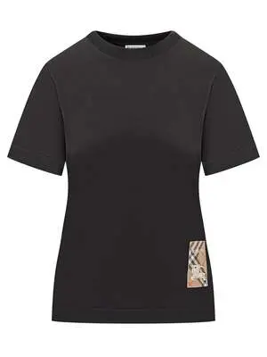 Burberry Modern T-shirt With Painttch Logo - Black