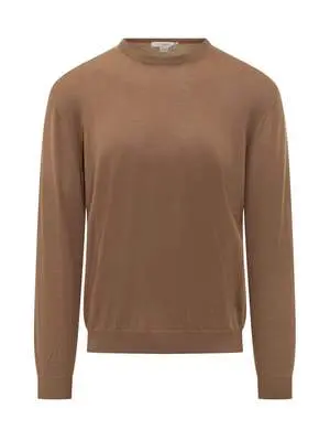 Malo Basic Crewneck Wool Knit Sweater - Canyon