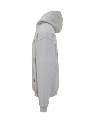 REPRESENT Embroidered Logo Hoodie Sweatshirt - Ash Grey