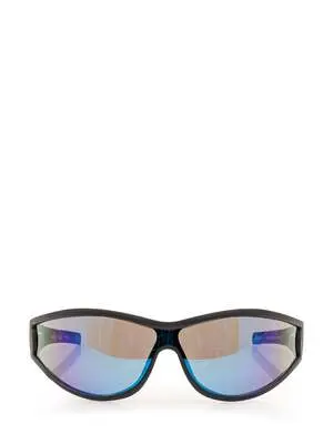 FACE.HIDE Wraparound Sunglasses With Bullet Matte Finish