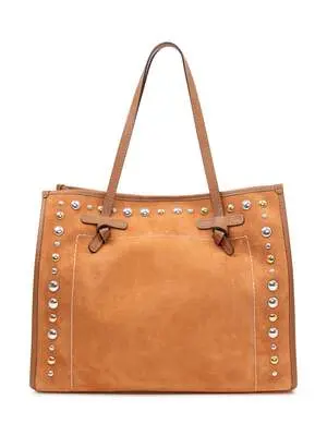 GIANNI CHIARINI Marcel Studded Tote Handbag - Caramel