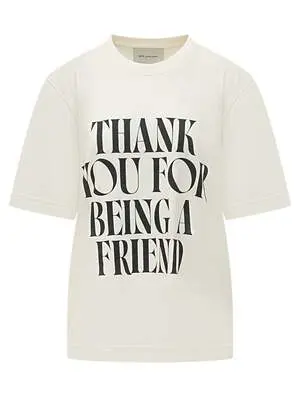 AMI Paris Statement T-shirt With Bold Lettering - Blanc Creme