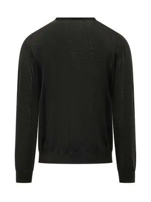 Malo Basic Crewneck Knit Sweater - Nero