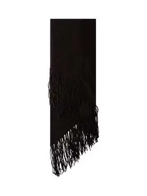 VANISE Caterina Knit Mantle With Long Fringe - Caffe