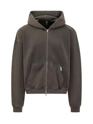 REPRESENT Oversized Zip Hoodie - Coffee