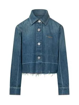 Givenchy Raw Edge Shirt Medium - Medium Blue