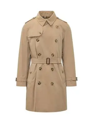 Burberry Burberry Kensington Mid Trench Coat Honey