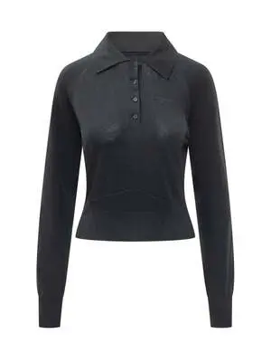 Givenchy Long Sleeve Polo - Navy