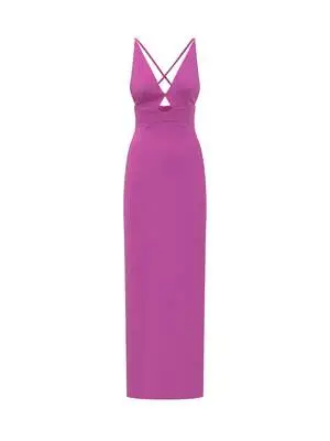 Solace London Elegant Long Suit With Tailored Silhouette - Pink
