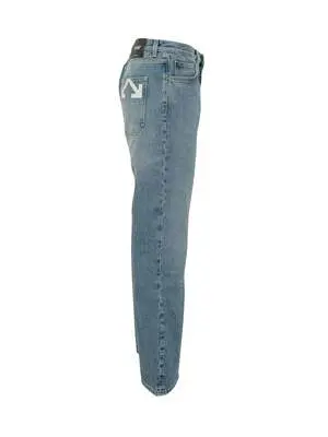 Off-White Half Arrow Slim Fit Jeans - Light Medium Blue