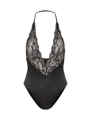 Givenchy Lace Halter Bodysuit - Black
