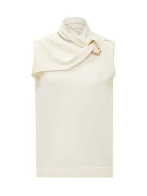 JIL SANDER Sleek Wool Crop Top