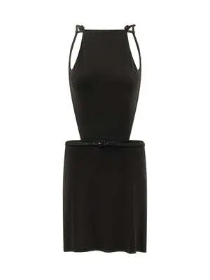 COURREGES V-line Cut Out Mini Dress