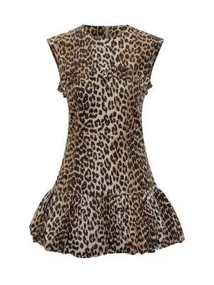 GANNI Mini Corset-style Suit - Leopard