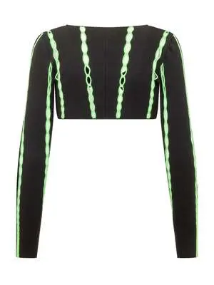 AMBUSH Mini Knit Cardigan - Black Shar