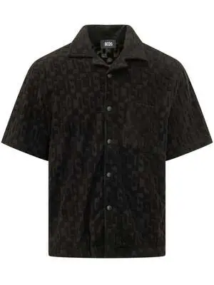 Gcds Bowling Shirt With Unique Buttons - Black