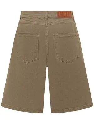 Gcds Bermuda Shorts With Logo Detail - Sandshell/taupe