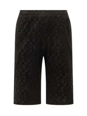 Gcds Monogram Bermuda Shorts - Black