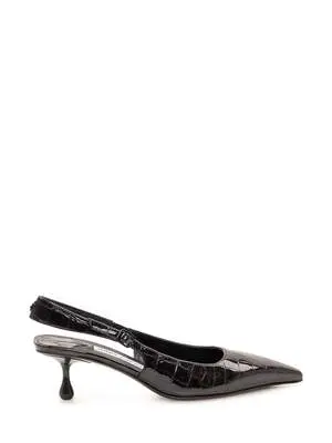 JIMMY CHOO Croc Effect Slingback Pumps - Marine
