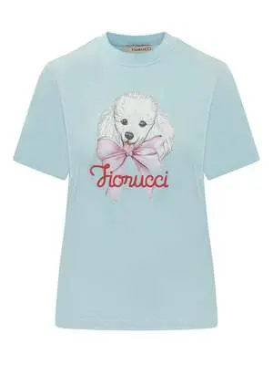 Fiorucci Stampaint Front T-shirt - Light Blue