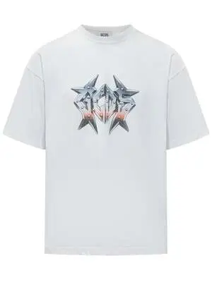 Gcds Bullet Proof Graphic T-shirt - Optic White/blue