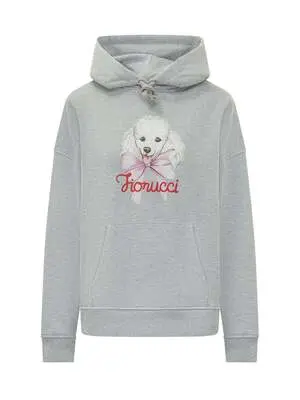 Fiorucci Mini Sweatshirt With Hood And Front Graphic
