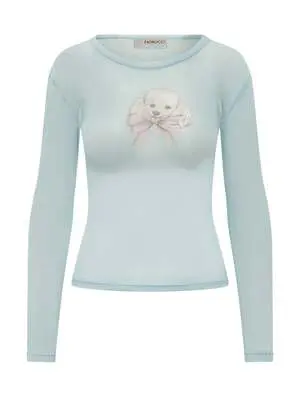 Fiorucci Long Sleeve Tulle Top