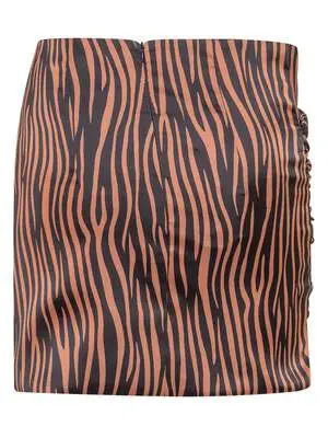NINEMINUTES Curling Mini Skirt - Tiger