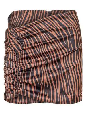 NINEMINUTES Curling Mini Skirt - Tiger