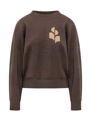 MARANT ETOILE Textured Knit Pullover - Chocolate