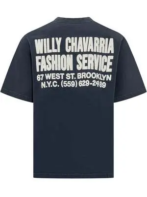 WILLY CHAVARRIA Statement T-shirt With Unique Design - Peacoat