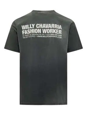 WILLY CHAVARRIA Mini Pocket T-shirt With Stampaint - Black