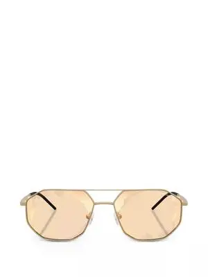 Emporio Armani Geometric-frame Sunglasses - Gold
