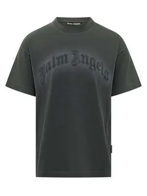Palm Angels Patch Paint Print T-shirt - Black-black