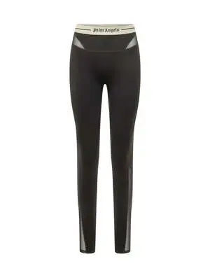 Palm Angels Logo Active Leggings - Black-cream