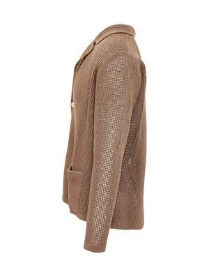 ATOMO FACTORY Lightweight Cardigan With Buttons And Pockets - Moro