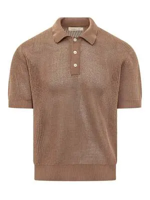 ATOMO FACTORY Mini Polo With Stylish Buttons And Collared Design - Moro