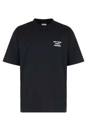 Drole De Monsieur Embroidered Logo T-shirt - Black