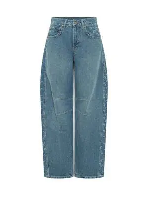 MARINE SERRE Monogram Denim Trousers