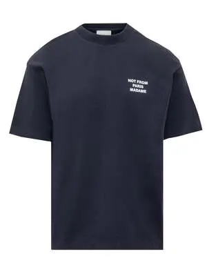 Drole De Monsieur Slogan T-shirt - Navy