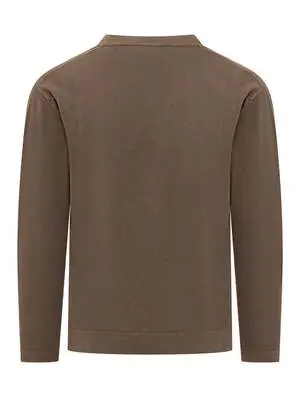 ATOMO FACTORY Long Sleeve Knit Sweater With Pocket