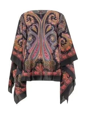 Etro Knit Poncho - Marrone
