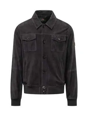 Peuterey Lightweight Leather Bomber Jacket