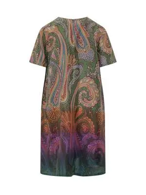 Etro Elegant Etched Pattern Gown - Blu Fan