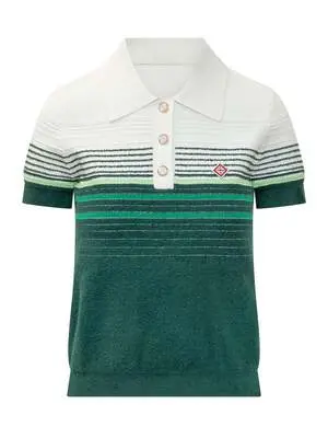 Casablanca Stylish Striped Polo Shirt