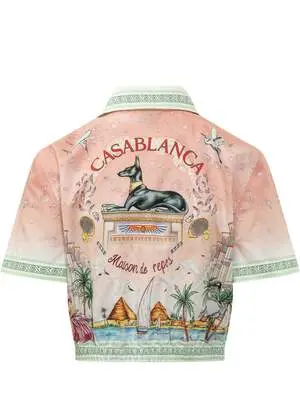Casablanca Embroidered Button-up Shirt